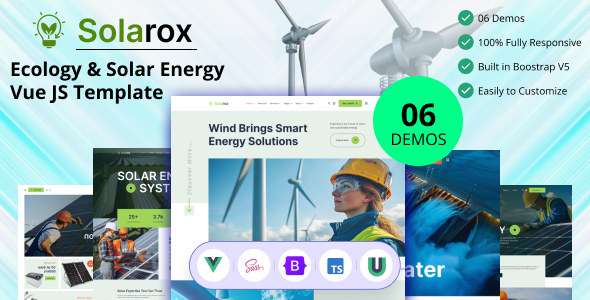 Solarox - Ecology & Solar Energy Vue JS Template by UIAXIS | ThemeForest